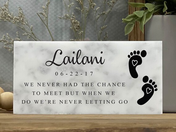 Personalized Child Memorial Marble Stone 3x6 and | Etsy