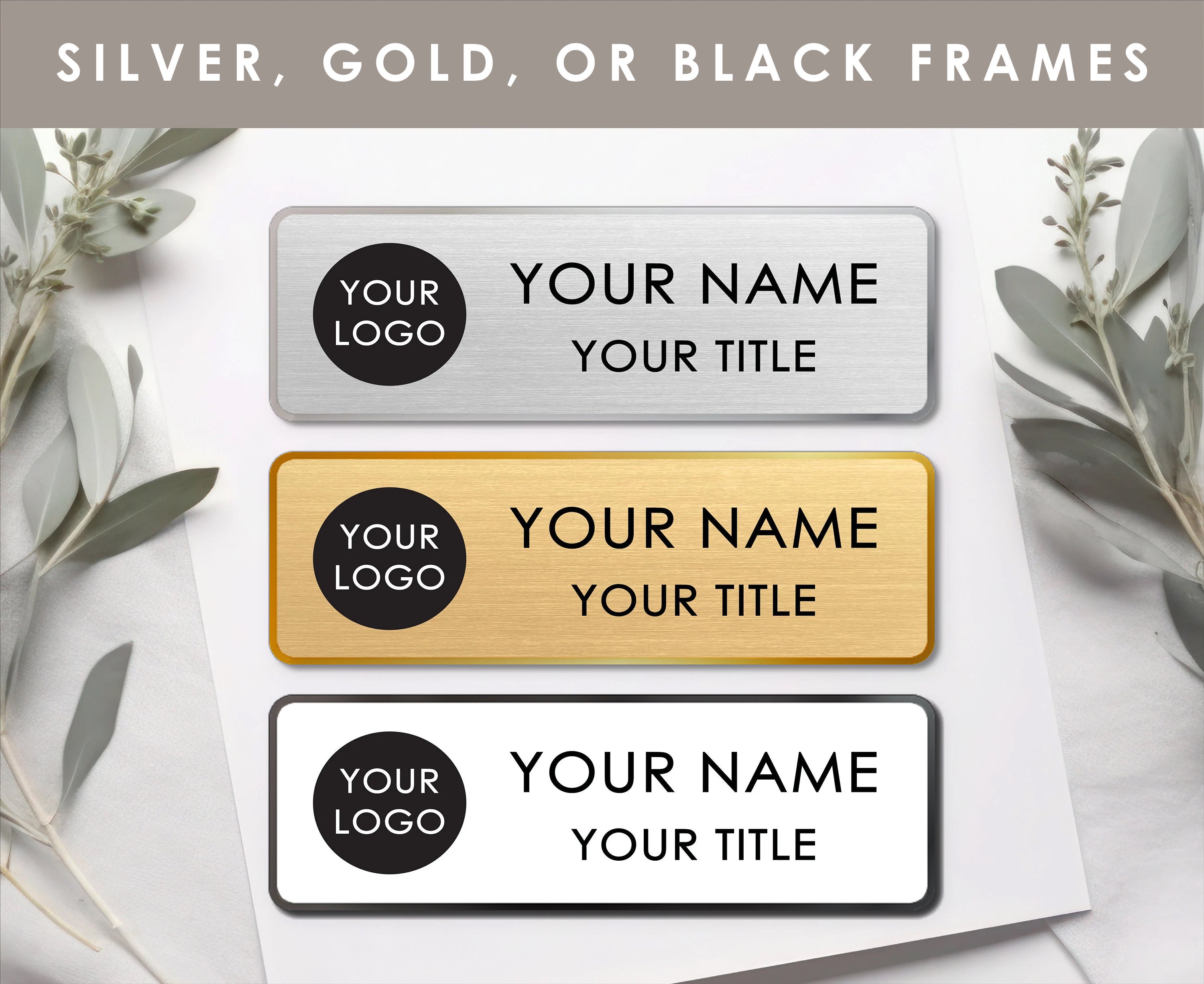 EMPLOYEE COMPANY or Office Name BADGES for Work, Personalized Company ...