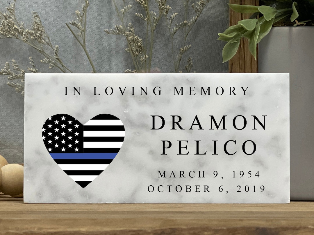 Custom Police Officer Memorial Stone - Marble - Law Enforcement ...