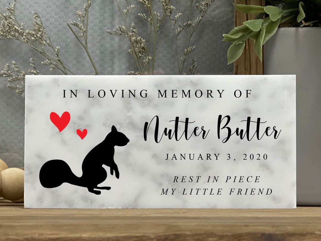 Custom Squirrel Memorial Gift - Marble Stone - Handmade Gift ...