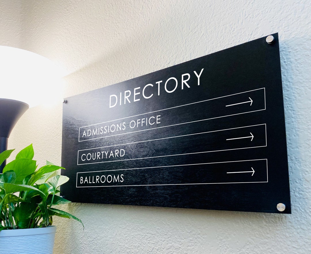 Building Directory Sign REAL WOOD Busines Logo Sign Business Sign ...