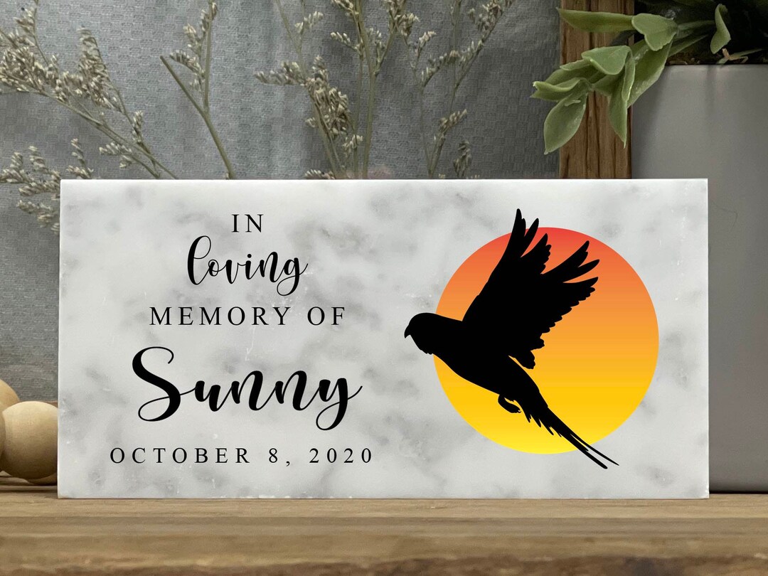 Custom Bird Memorial - 3x6 and 4x8 - Pet Bird - Memorial Gift ...