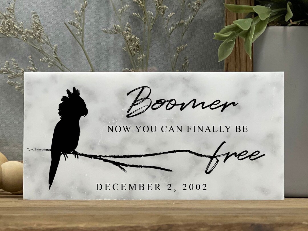 Custom Bird Memorial - 3x6 and 4x8 - Pet Bird - Memorial Gift ...