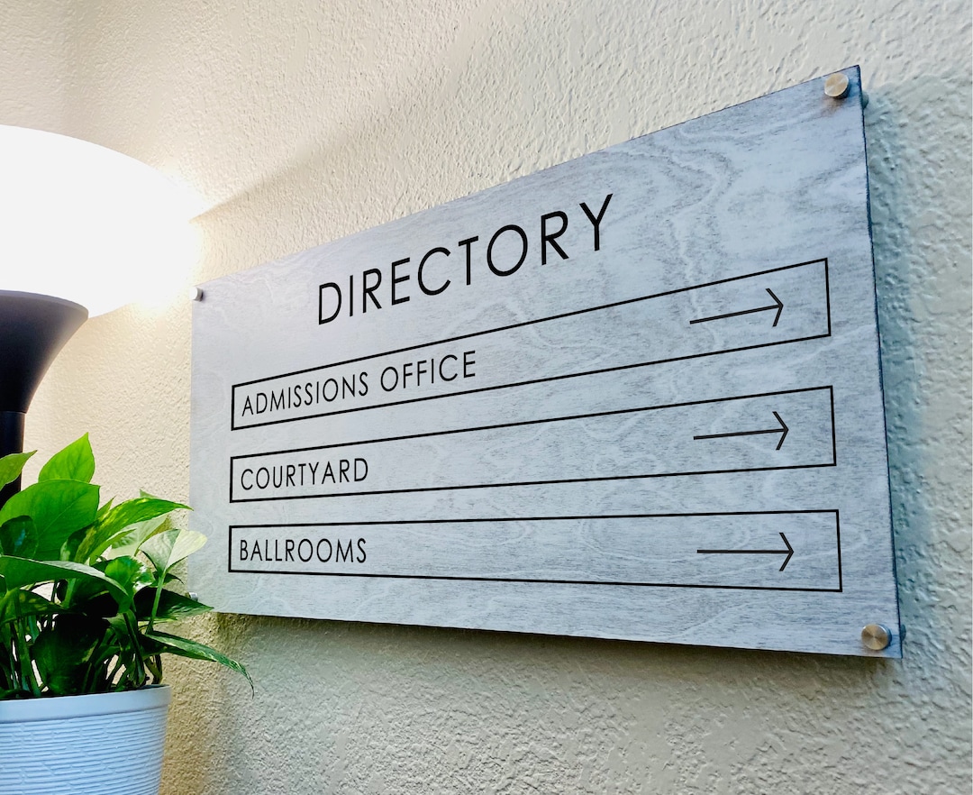 Building Directory Sign | REAL WOOD | Busines Logo Sign | Business Sign ...