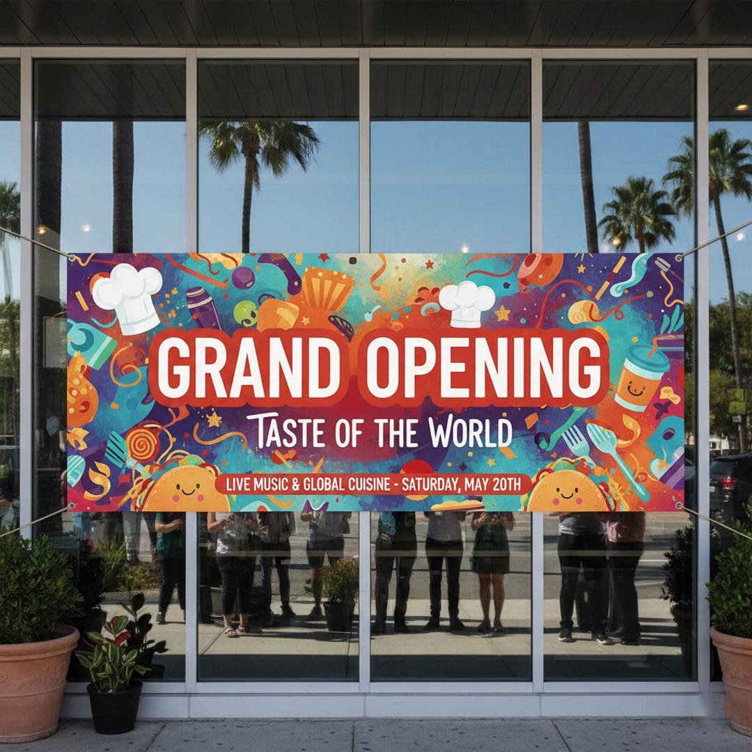 Custom Vinyl Banner – Durable Outdoor Sign With Free Grommets, Full ...