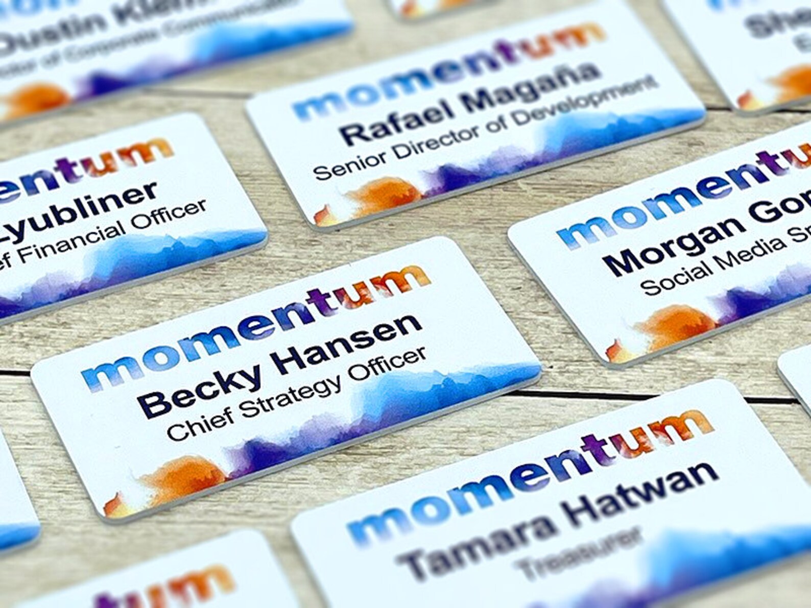 Design Your Own NAME & Personalized MAGNETIC Backing TAGS for Work ...