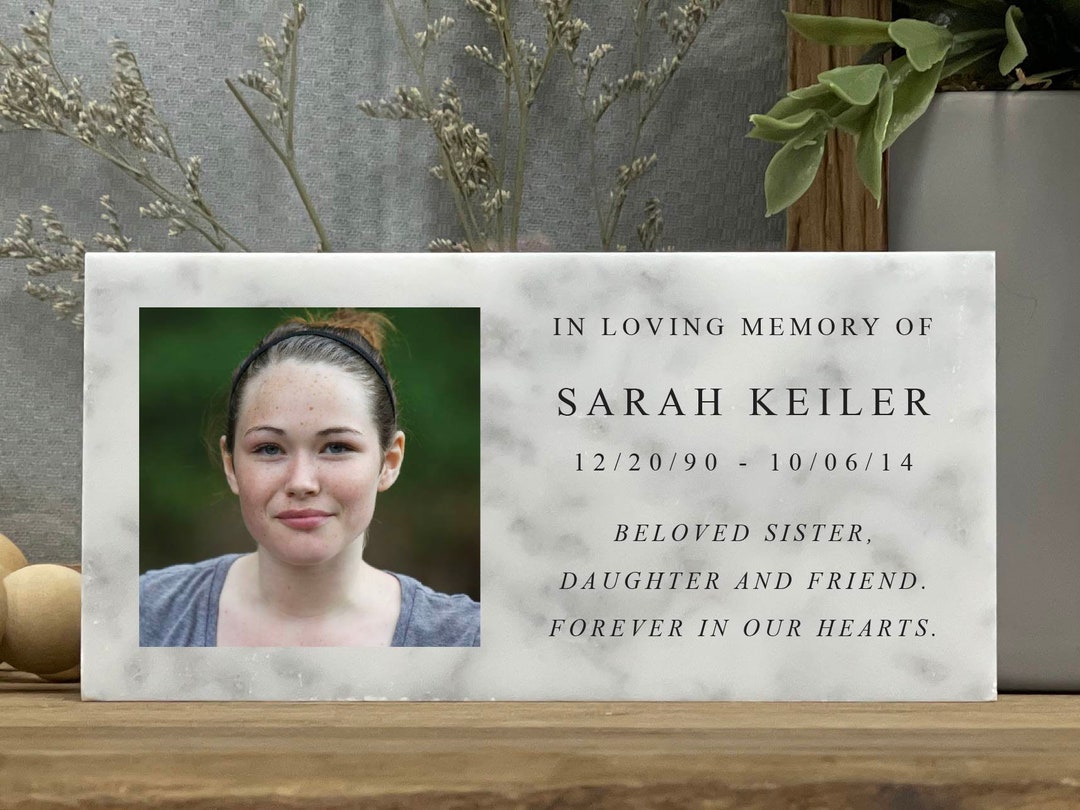 Custom Memorial Stone - Marble - Sister - Daughter - Friend - Grieving ...