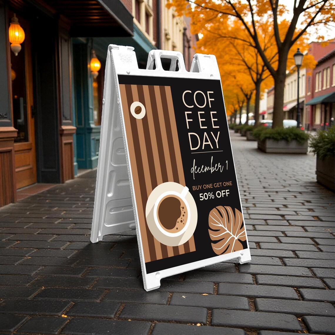 Custom A Frame Sidewalk Sign – Includes 2 Full Color 24x36 Signs ...