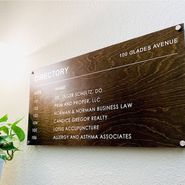 Building Directory Sign - Etsy