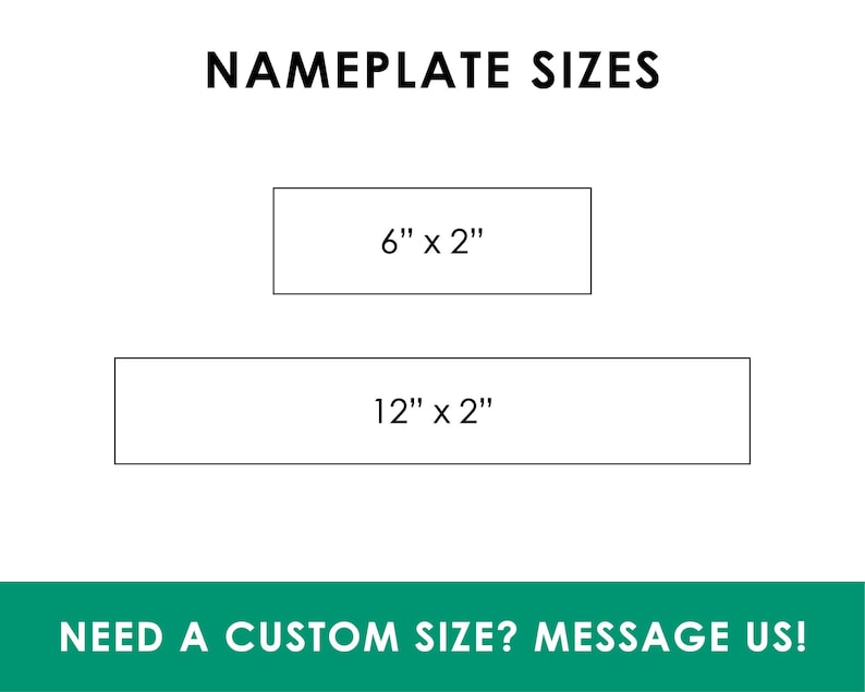 Custom Replacement NAMEPLATES for Directory Sign - 12"x2" or 6"x2 ...