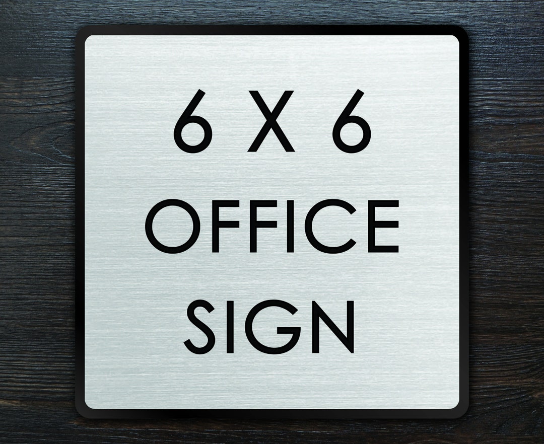 Personalized Office Sign – Room Name Sign– Customize Silver Metallic ...