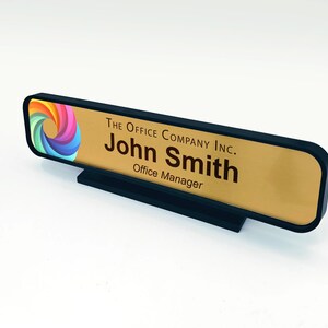 Desk Name Plate or Wall Name Plates - 8x2" & 10x2" - White, Silver, or ...