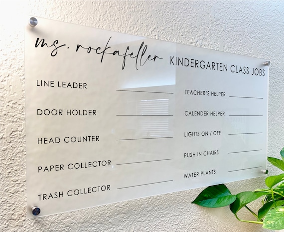 Custom Classroom Sign Teacher Sign Class Jobs Class | Etsy