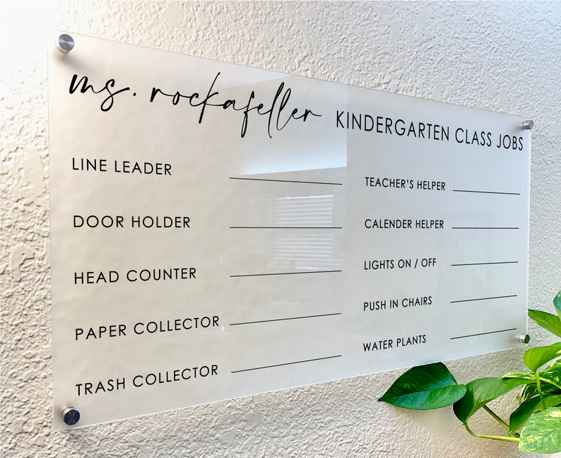 Custom Classroom Sign Teacher Sign Class Jobs Class | Etsy