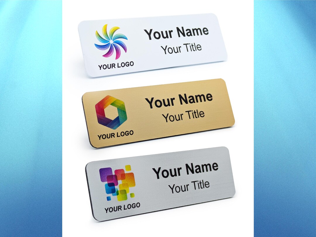 CUSTOM Business Name Badge - Personalized With Your Logo - Staff ...