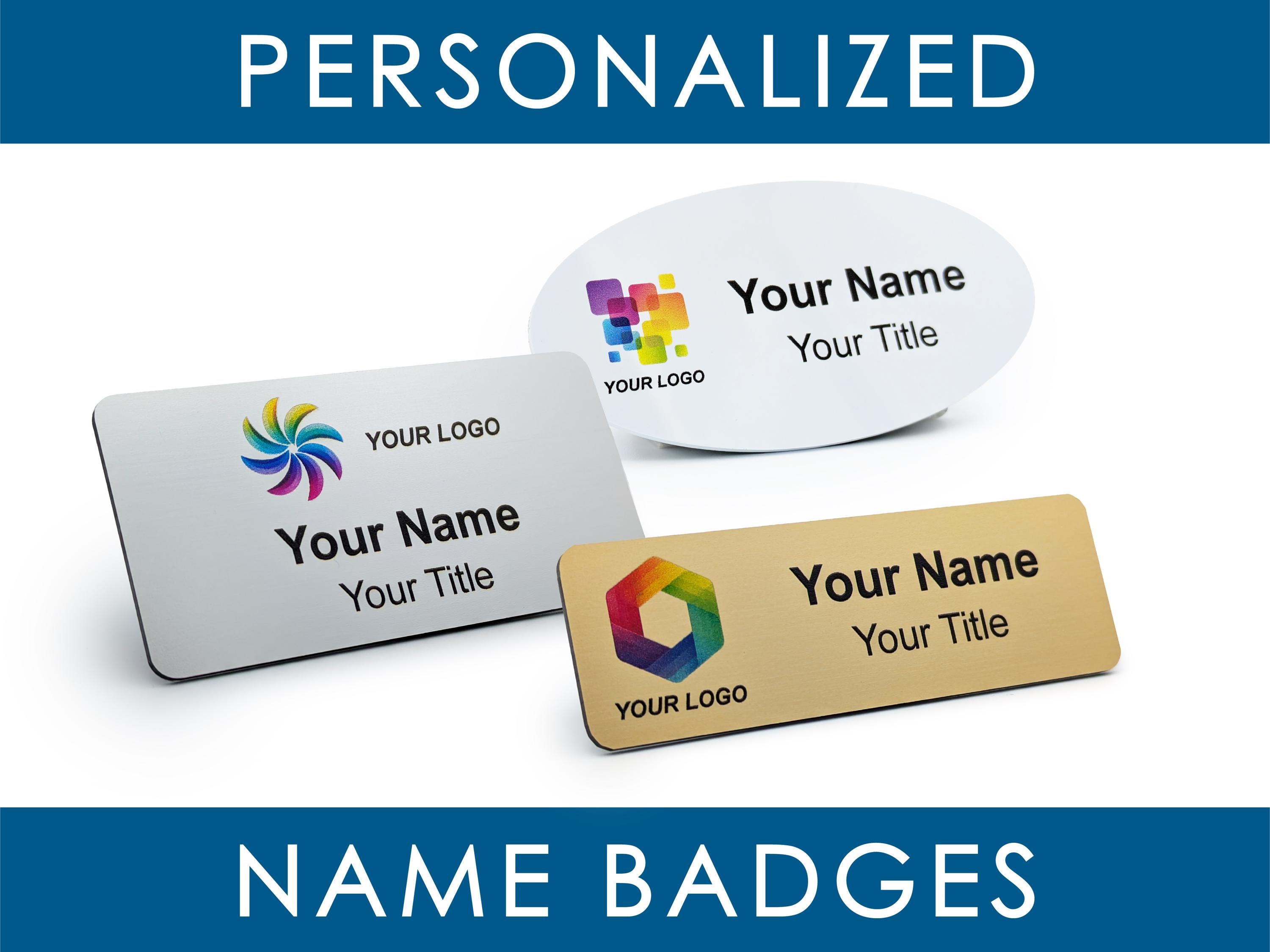 Personalized Name Badge With Company Logo, Customized for Business ...