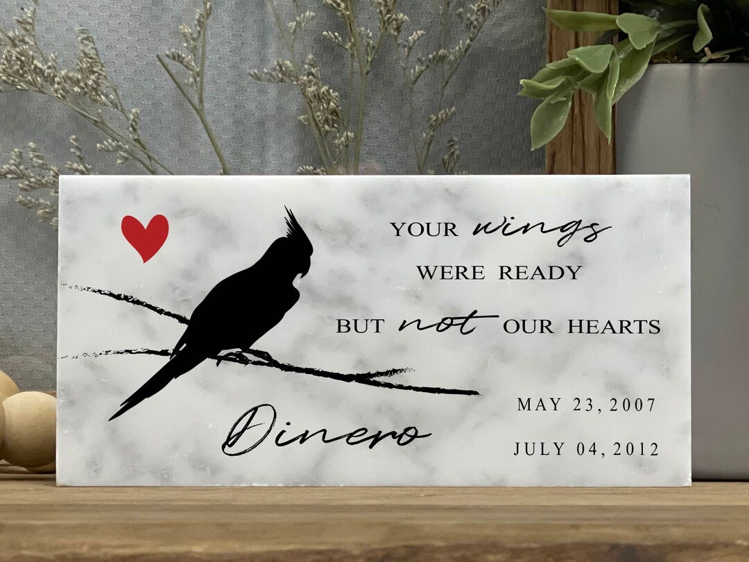 Custom Bird Memorial - 3x6 and 4x8 - Pet Bird - Memorial Gift ...
