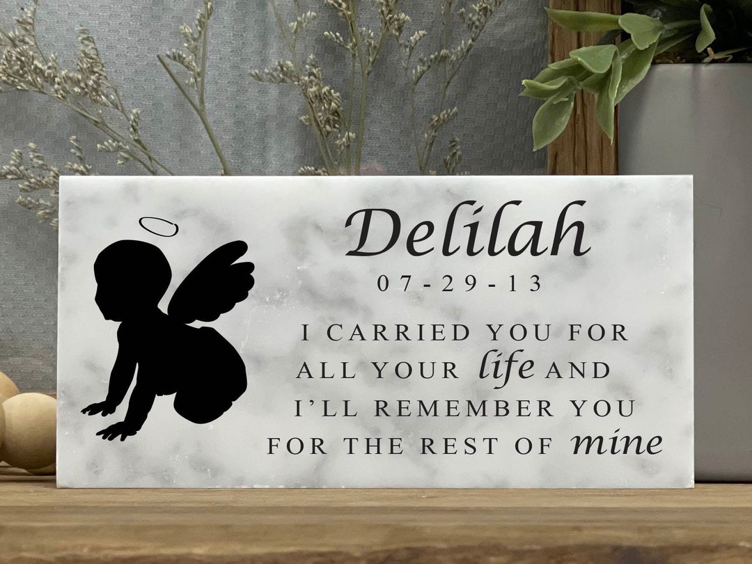 Personalized Marble Memorial Stone – Handmade Sympathy Gift - Etsy