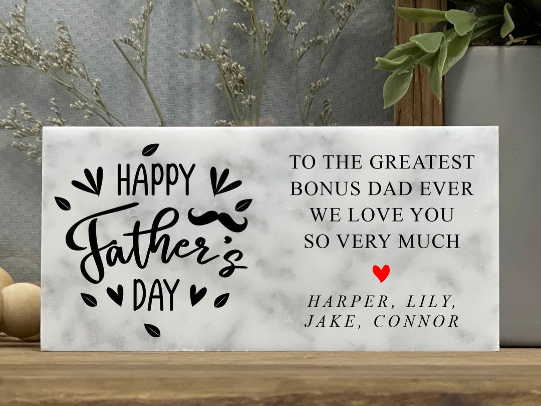 Custom Fathers Day Present - Marble Stone - Gift - HANDMADE - Dad ...