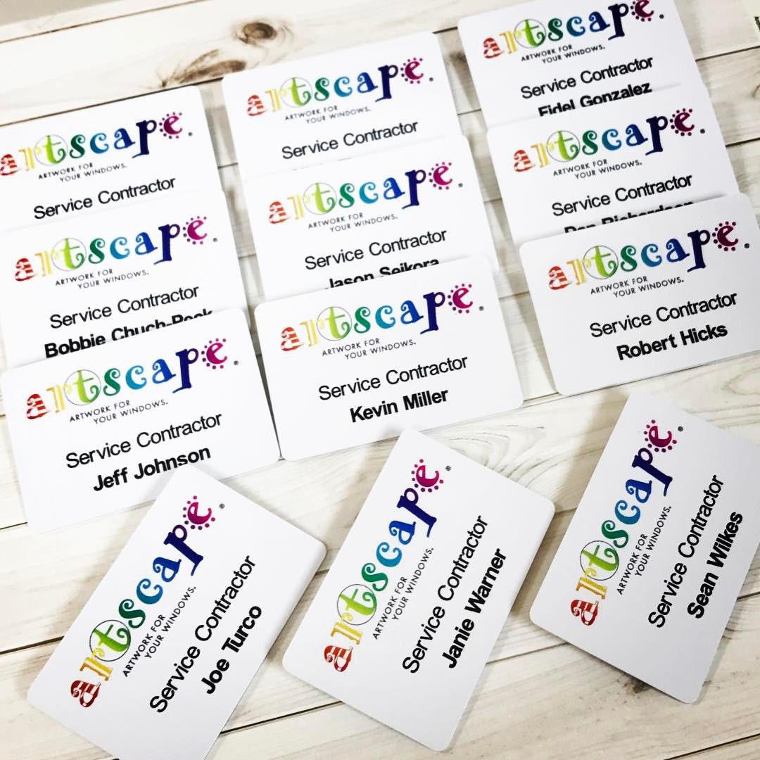 Personalized Magnetic Backing Employee NAME TAGS for WORK & Office ...