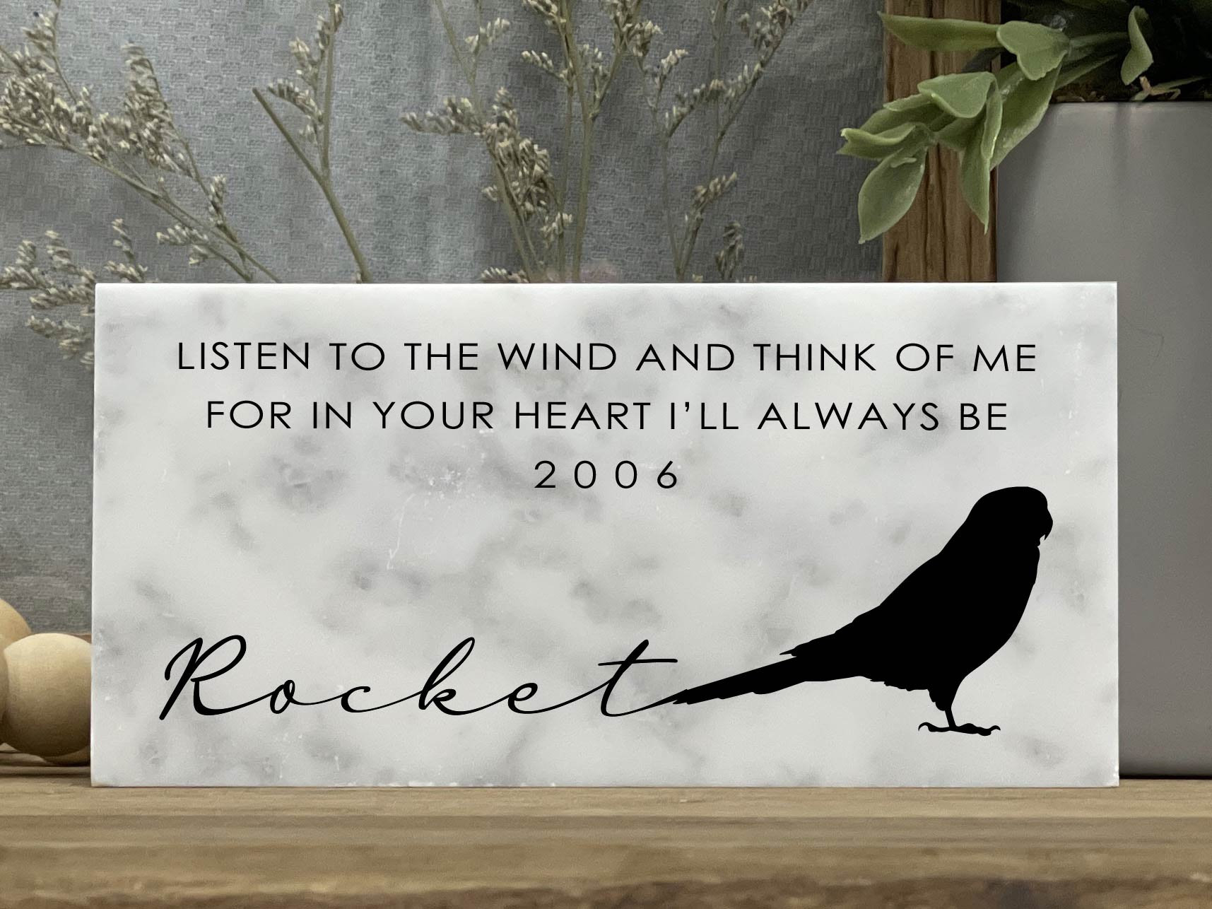 Custom Bird Memorial 3x6 and 4x8 Pet Bird Memorial Gift - Etsy