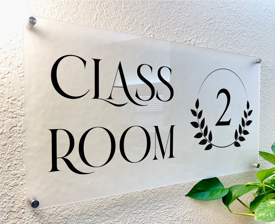 Custom Class Room Sign Acrylic Sign for School Transparent - Etsy