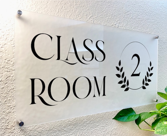 Custom Class Room Sign Acrylic Sign for School Transparent | Etsy