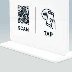 Interactive NFC Google Review Stand: QR Code Display for Business ...