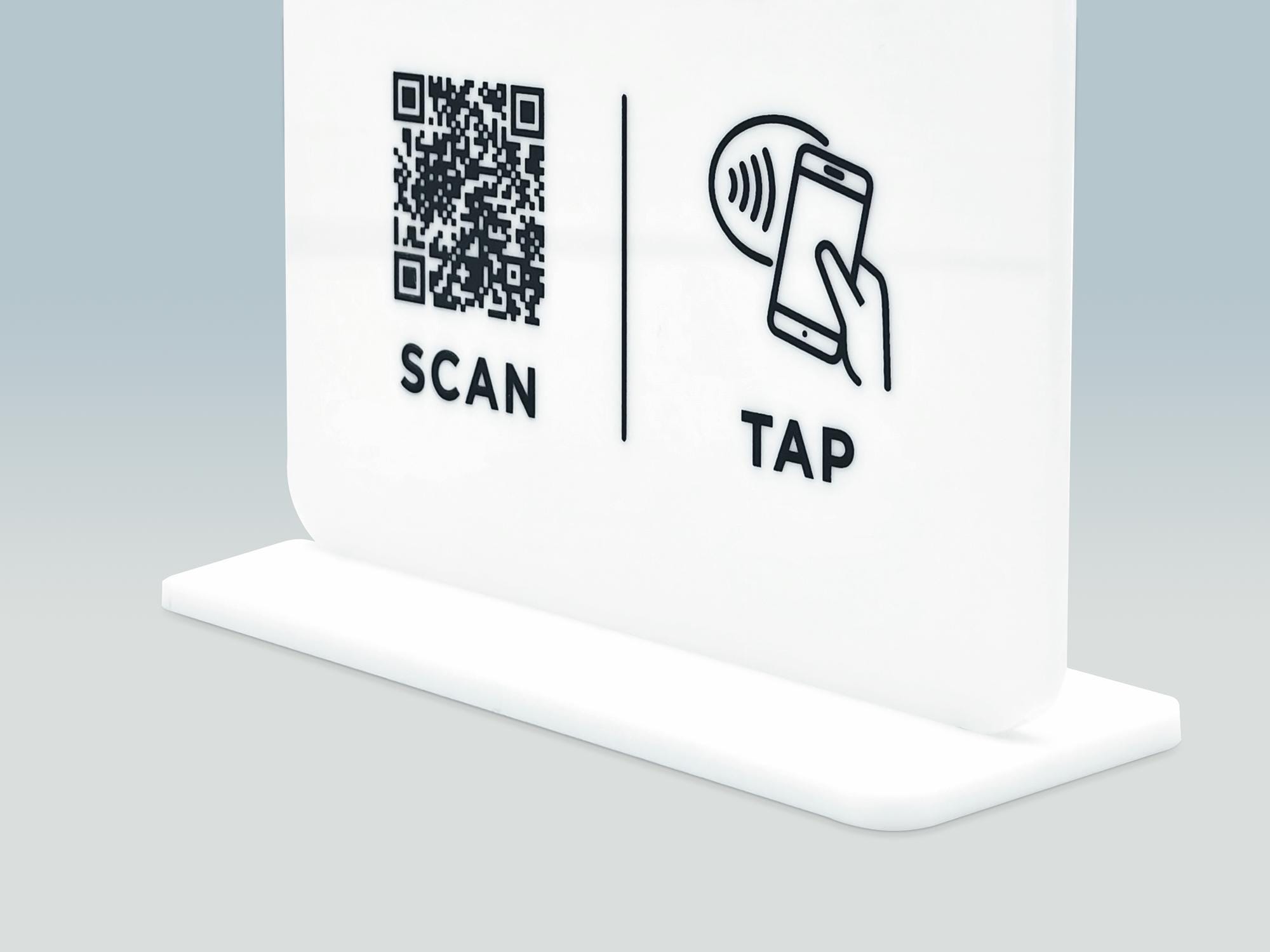 Interactive NFC Google Review Stand: QR Code Display for Business ...