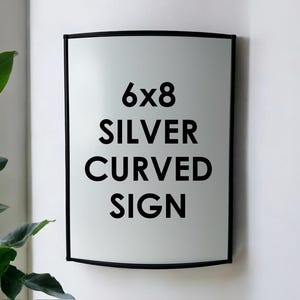 Custom Curved Office Sign 4 X 8 Inches Metallic Sign Logo Sign Sign for ...