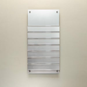 Acrylic Directory Sign – 12x24 Inches Silver Directory Sign With Holder ...