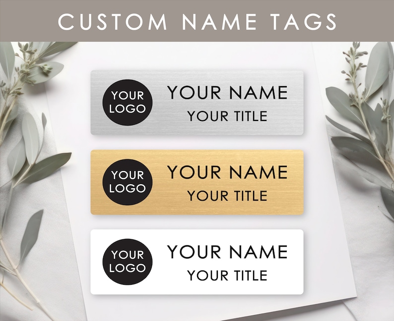 Personalized Metallic Name Badges: Professional Employee ID Tags With ...