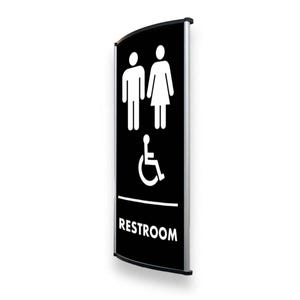 Office Restroom Sign – Unisex Restroom Sign – 8 X 8 Inches Unique ...