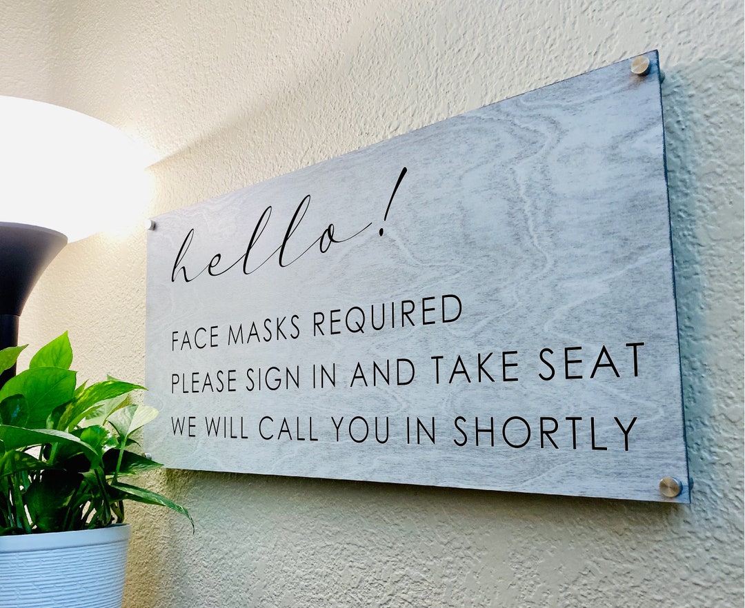 REAL Wood Business Sign | Waiting Area Sign | Business Logo Sign ...