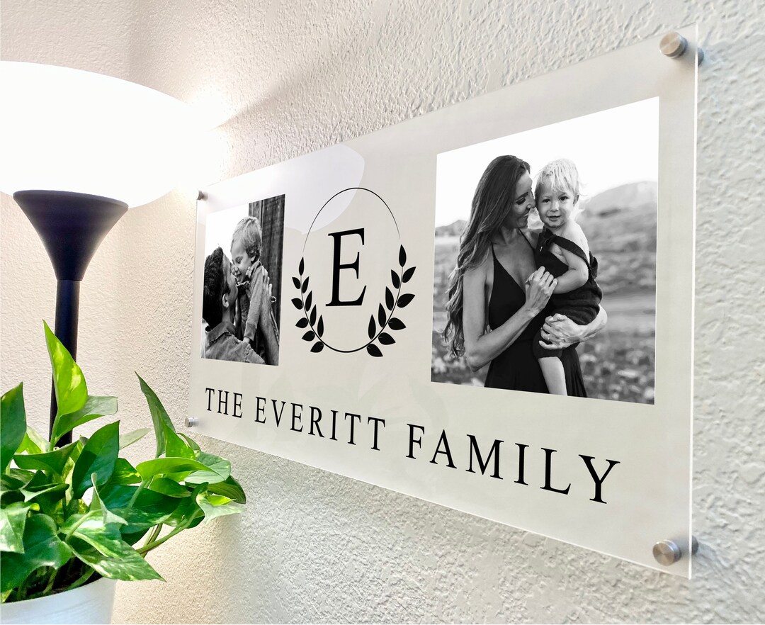 Custom FAMILY Picture ACRYLIC PORTRAIT, Personalized Home Décor Acrylic ...