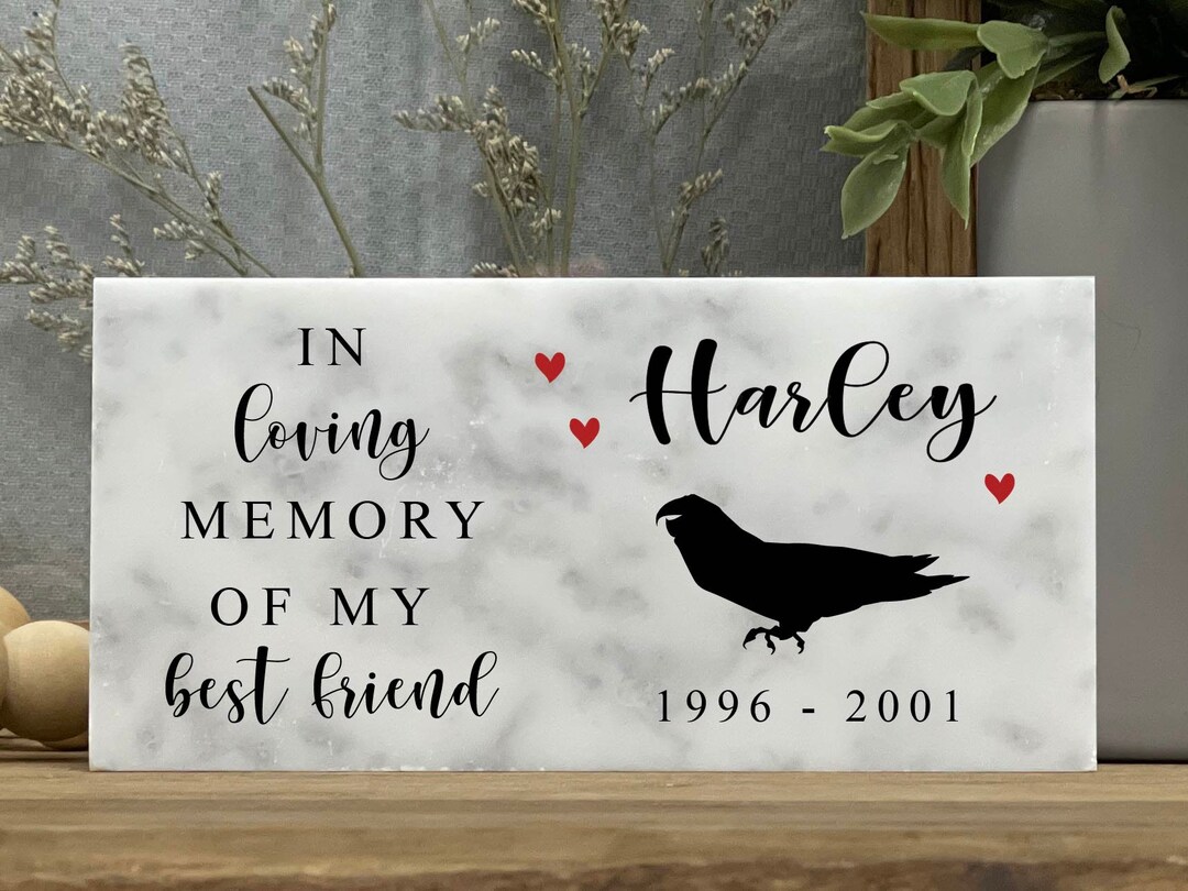 Custom Bird Memorial - 3x6 and 4x8 - Pet Bird - Memorial Gift ...