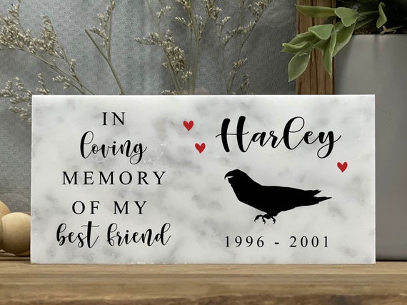 Custom Bird Memorial 3x6 and 4x8 Pet Bird Memorial Gift - Etsy
