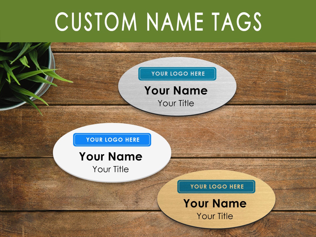 CUSTOMIZABLE BUSINESS Title, Logo and Design Your Own Name BADGE ...