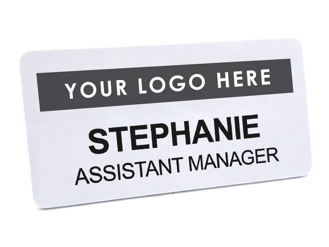 Name Tags for Work Business Name Badges Employee Badges Design Your Own ...