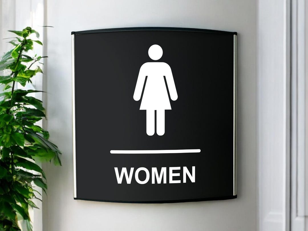 Women Restroom Sign – Hallway Print Sign – Three Sizes Business ...