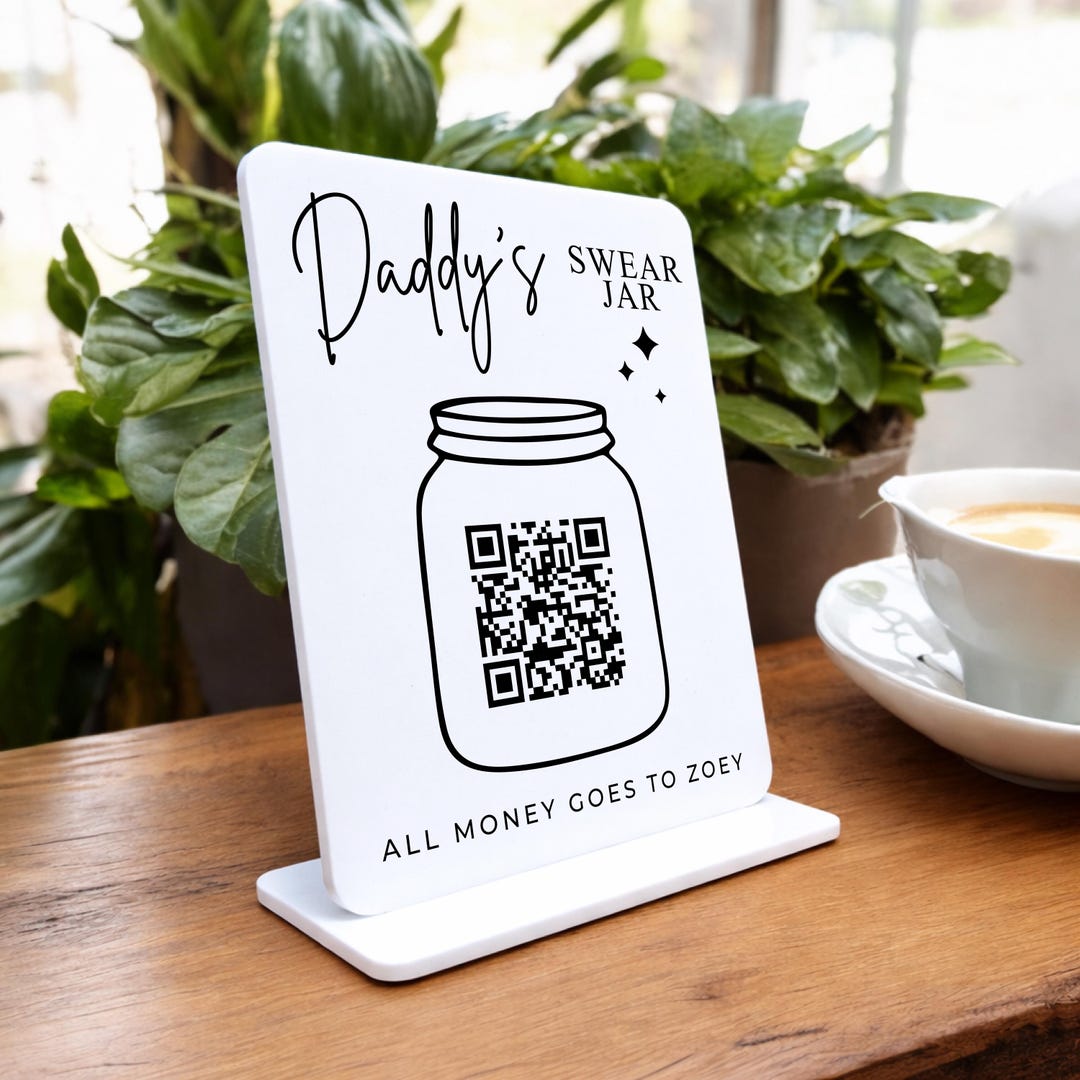 Interactive Scannable Swear Jar Sign - Etsy