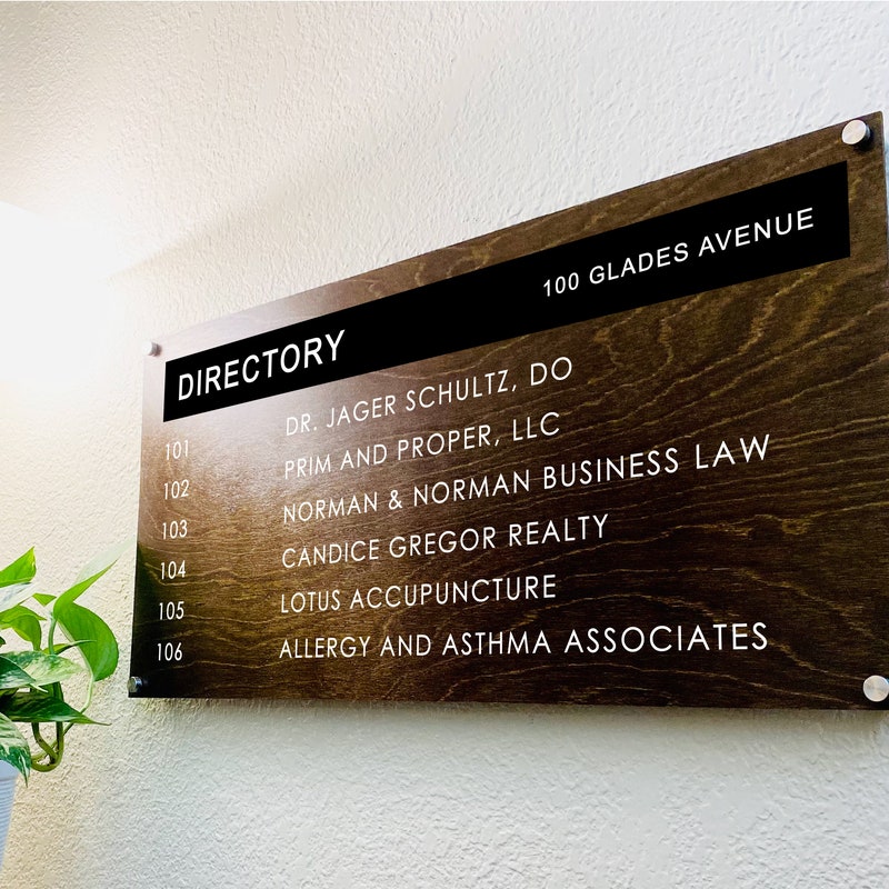 Office Directory Sign - Etsy