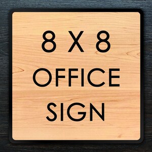 Custom Office Sign 8 X 8 Inches Silver Metallic Sign Logo Sign Sign for ...