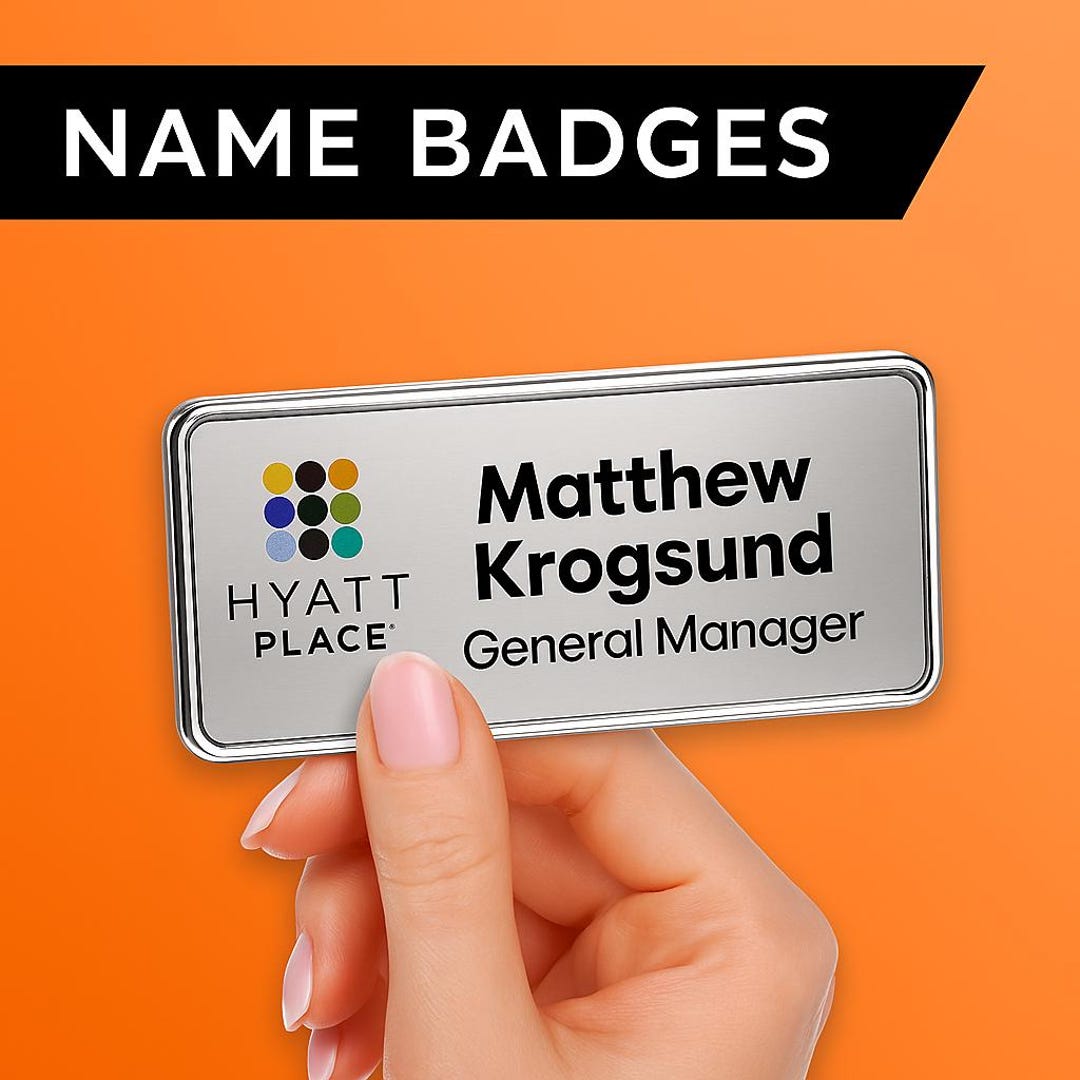 Personalized Name Tags: Professional Employee Name Badges With Magnetic ...