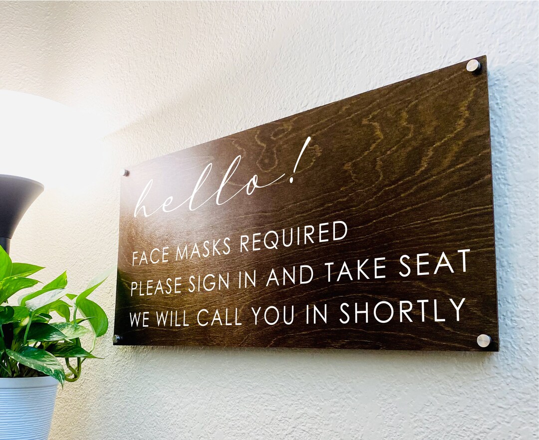 REAL Wood Business Sign | Waiting Area Sign | Business Logo Sign ...