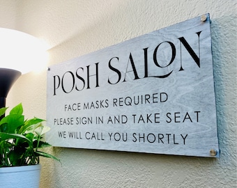 Hair Salon Welcome Wood Sign - Etsy
