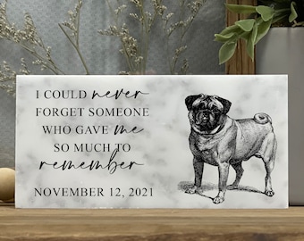 Pug Memorial Stone - Etsy