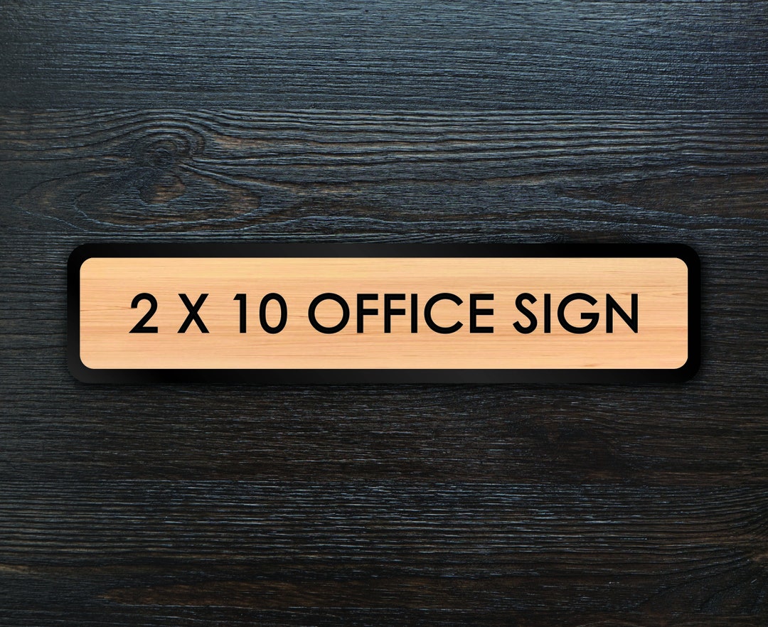 Custom Business Sign – Wood Office Sign – 2 X 10 Inches Personalized ...