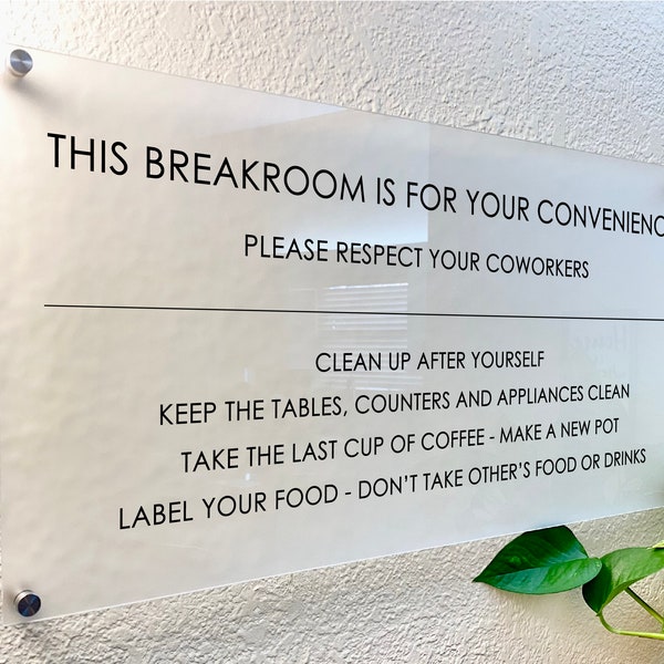 Breakroom Sign - Etsy