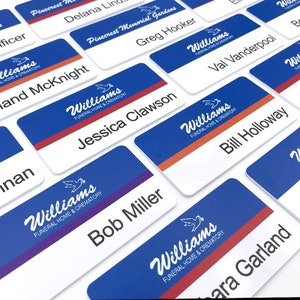 Customized NAME and Logo Design MAGNETIC Backing BADGE, Personalized ...